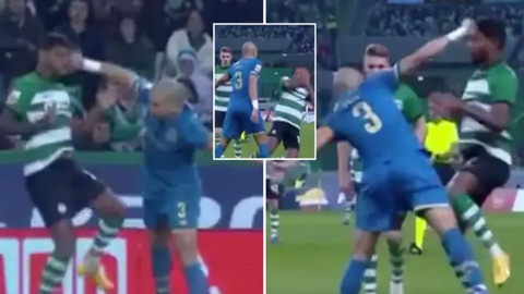 Pepe đấm thẳng mặt đối thủ, nhận thẻ đỏ trực tiếp - Bongdaplus.vn